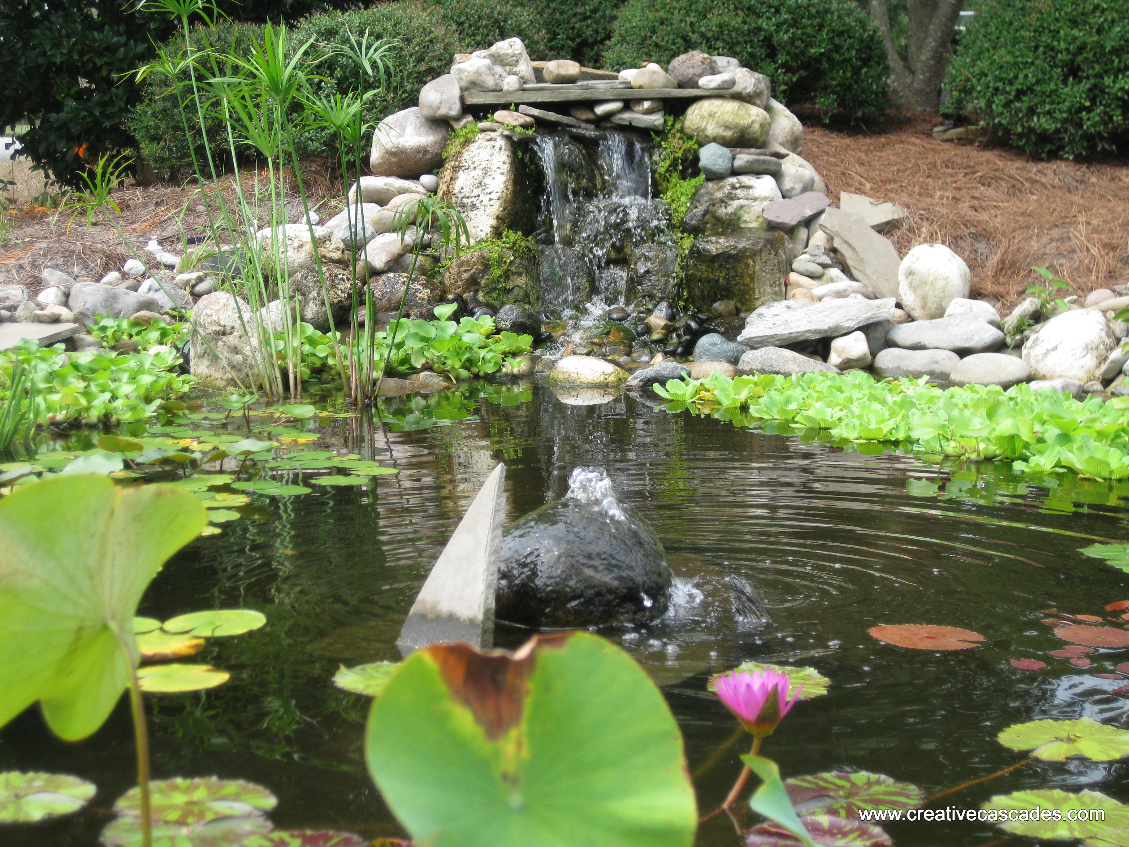 Sales, design, installation and repair of water fountains and ponds